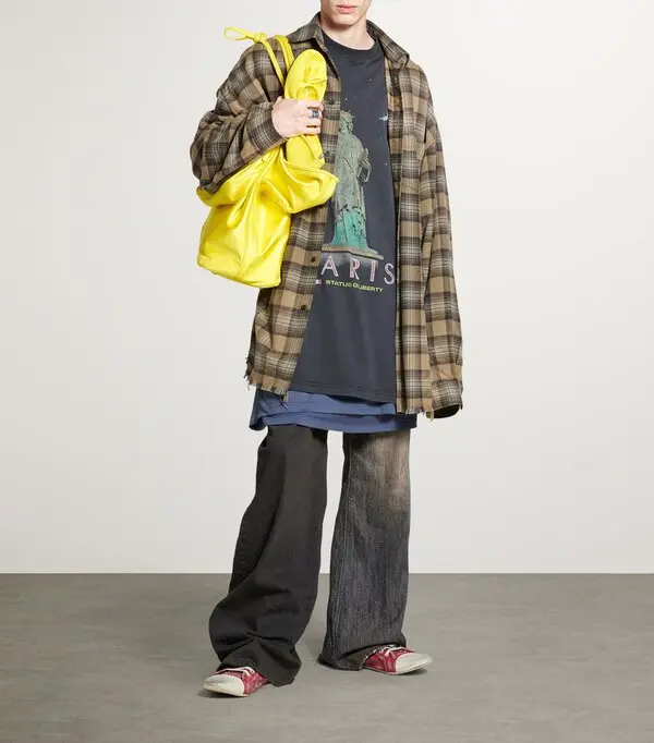 Balenciaga Distressed Check Layered Shirt