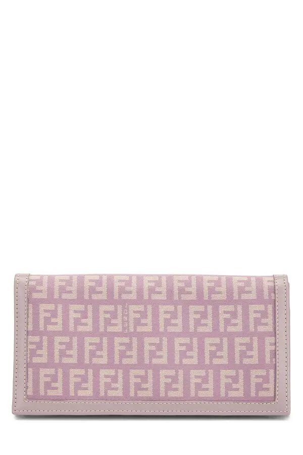Fendi Zucchino Canvas Long Wallet - Purple