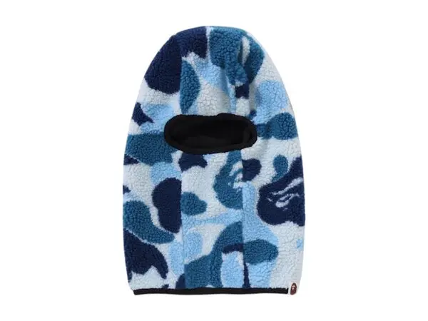 A BATHING APE Abc Camo Boa Fleece Balaclava - Blue
