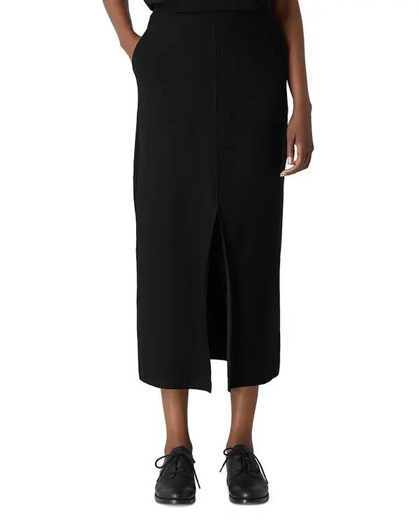 Eileen Fisher Silk Crepe Maxi Straight Skirt