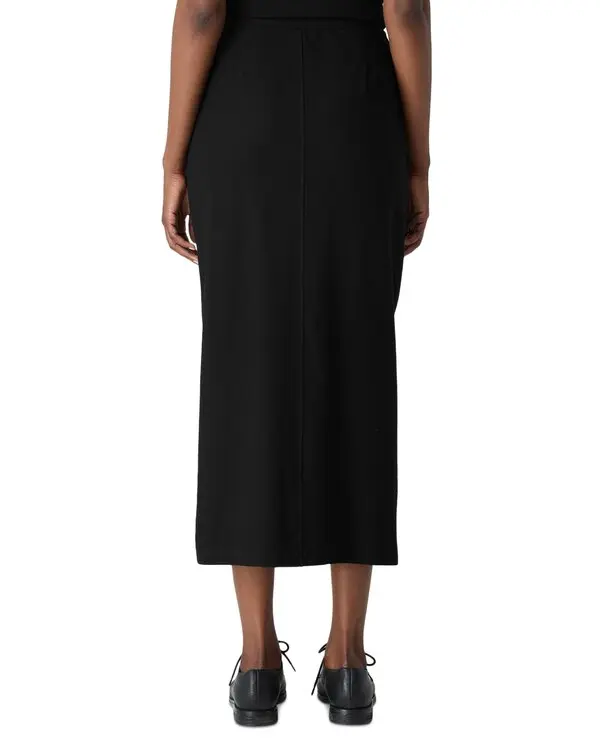 Eileen Fisher Silk Crepe Maxi Straight Skirt