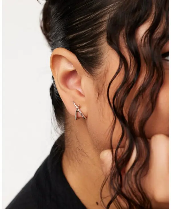 ANA LUISA Sloane Stud Earrings - Silver