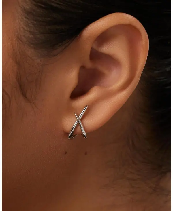 ANA LUISA Sloane Stud Earrings - Silver