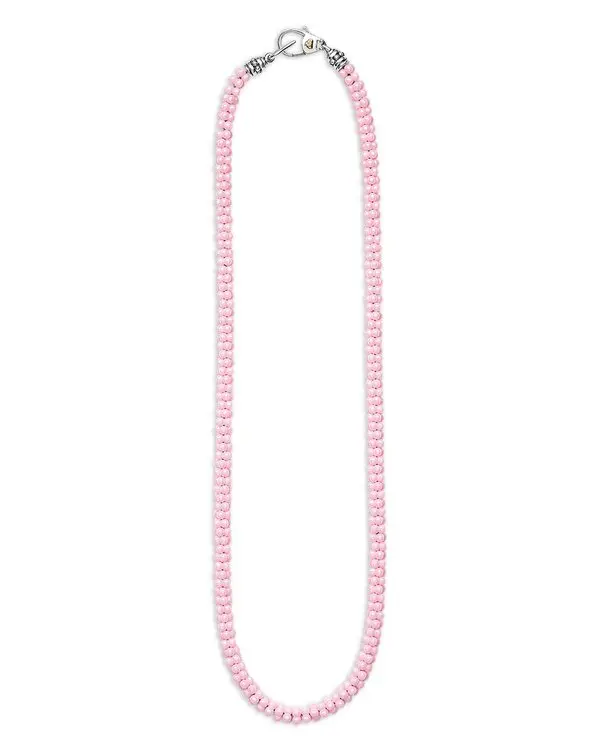 Lagos 18k Yellow Gold & Sterling Silver Caviar Ceramic Bead Collar Necklace