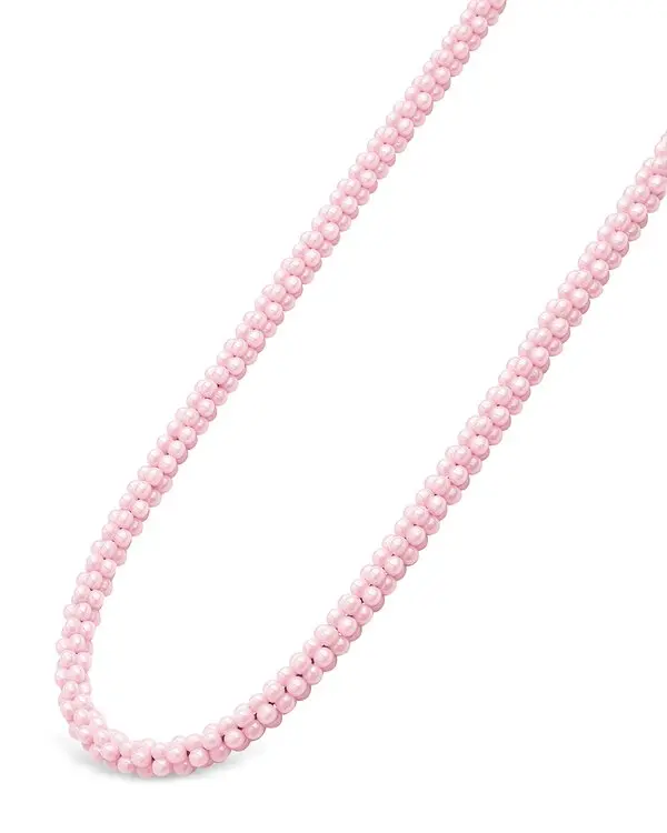 Lagos 18k Yellow Gold & Sterling Silver Caviar Ceramic Bead Collar Necklace