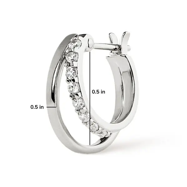 ANA LUISA Toda Double Hoop Earrings - Silver