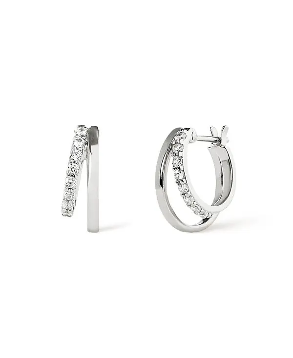 ANA LUISA Toda Double Hoop Earrings - Silver
