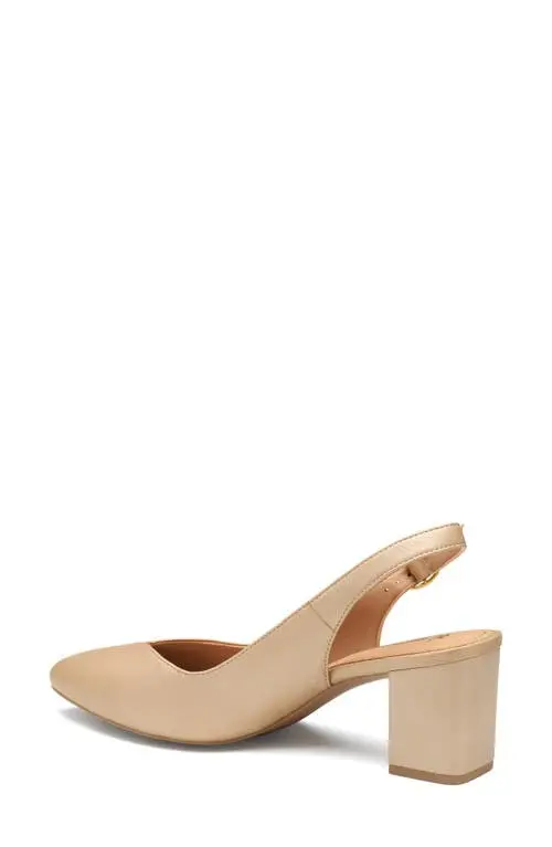 Johnston & Murphy Vicki Slingback Pump - Sand Pearlized Glove Leather