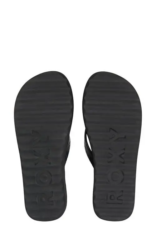 Roxy Beach Up Platform Flip Flop - Black