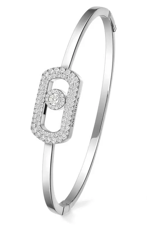 Messika So Move Diamond Pavé Bangle Bracelet - White Gold
