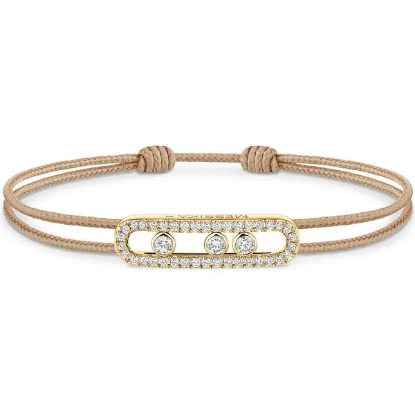 Messika Care Pavé Diamond Cord Bracelet - Yellow Gold