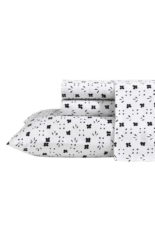 Marimekko Kukkaketo Cotton Percale Sheet Set - Black