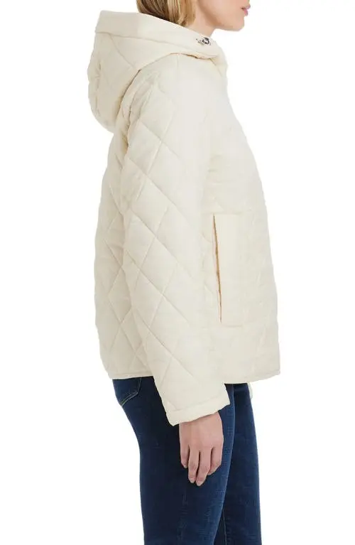 Vince Camuto Water-resistant Hooded Quilted Jacket - Bone