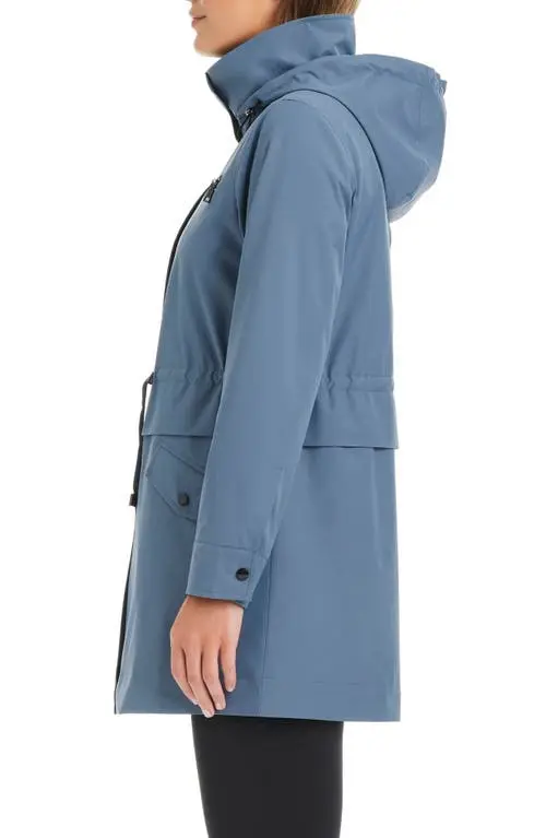 Vince Camuto Water-resistant Hooded Jacket - Slate Blue