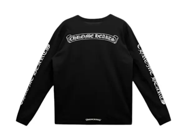 Chrome Hearts Scroll Logo Long Sleeve Pocket T-shirt