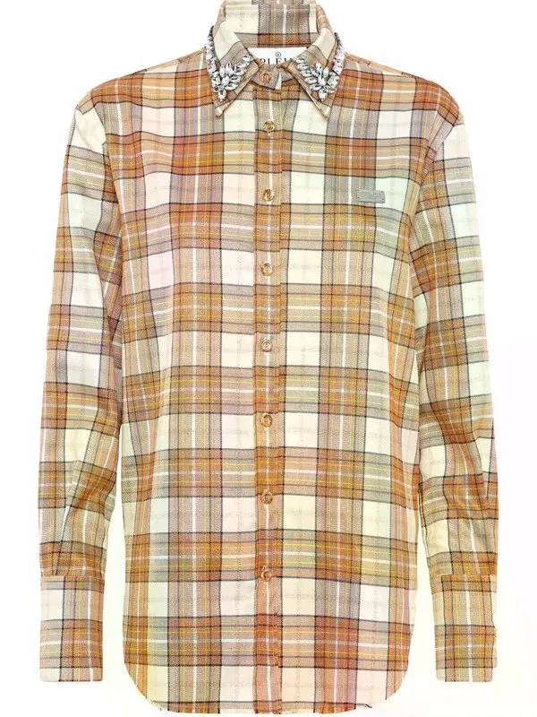 Philipp Plein Strass Flame Shirt