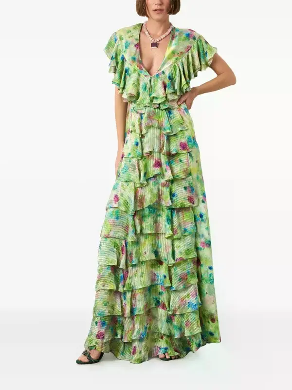 Isolda Peacock Maxi Dress