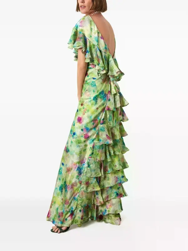 Isolda Peacock Maxi Dress