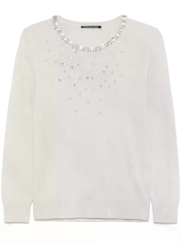 LUISA CERANO Rhinestone-embellished Pullover