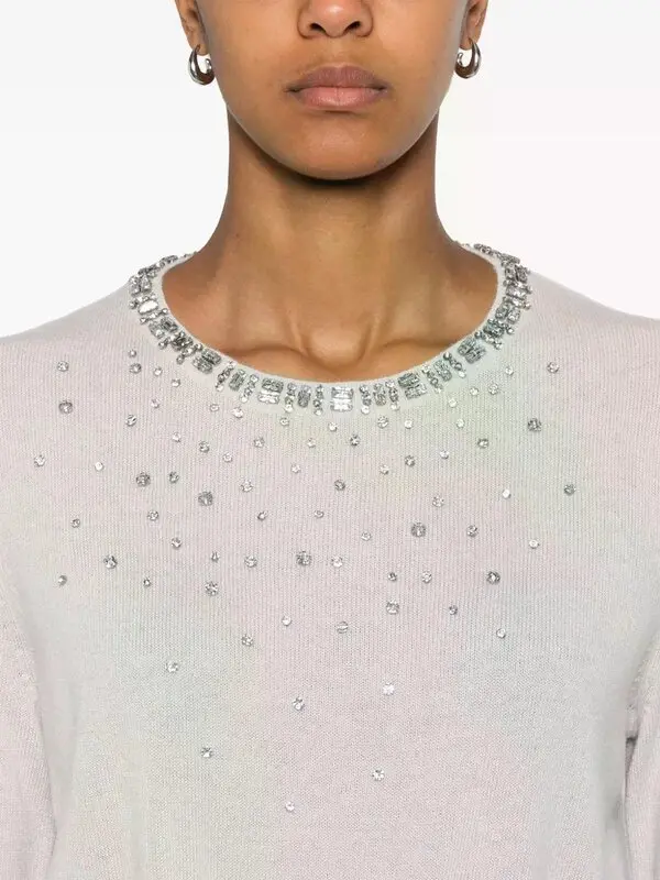 LUISA CERANO Rhinestone-embellished Pullover
