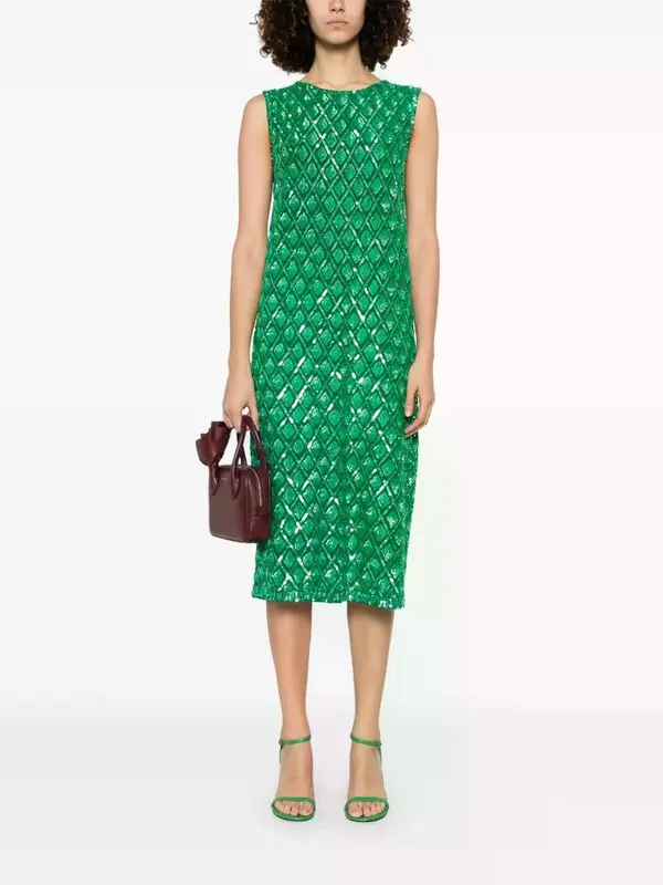 P.A.R.O.S.H Sequined Midi Dress In Green - 35% Off | Editorialist