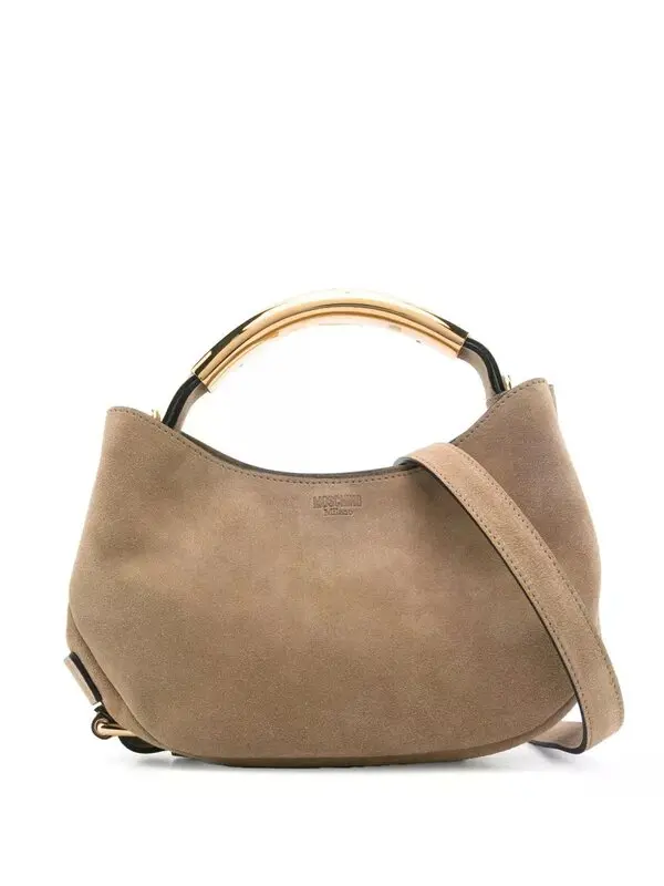 Moschino Handle Me Suede Tote