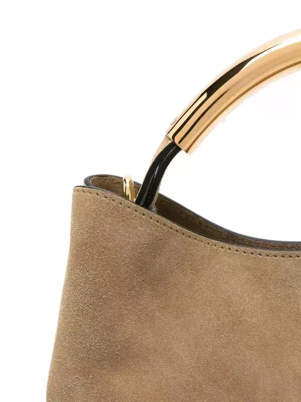 Moschino Handle Me Suede Tote