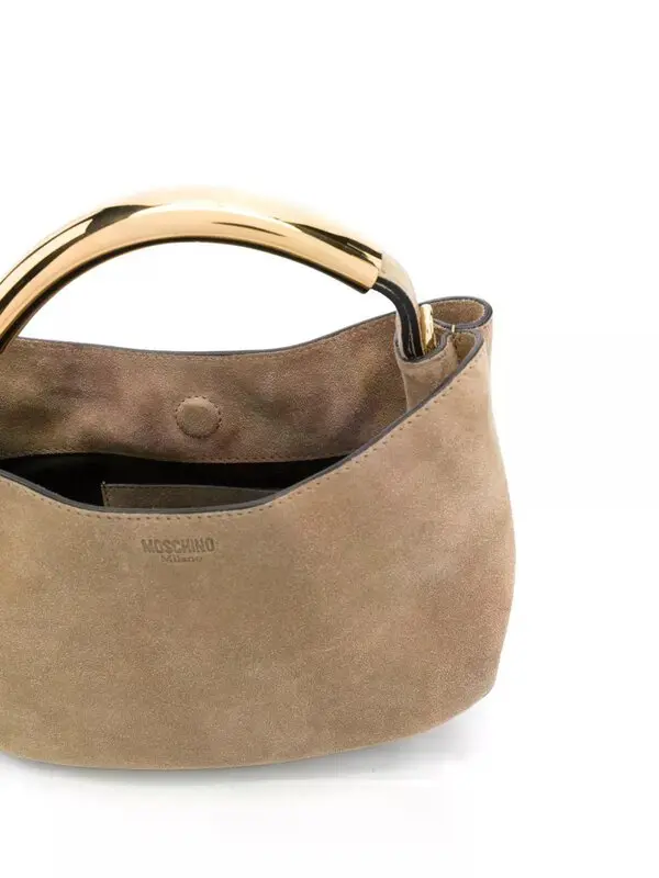 Moschino Handle Me Suede Tote