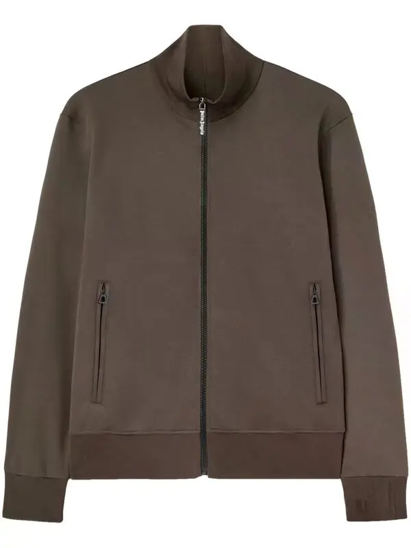 Palm Angels Logo-print Zip-up Track Jacket - Brown