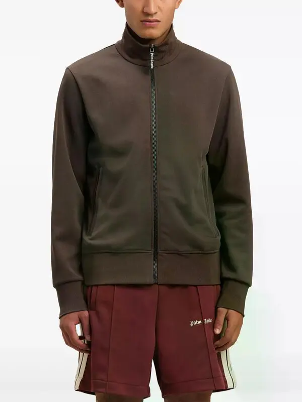 Palm Angels Logo-print Zip-up Track Jacket - Brown