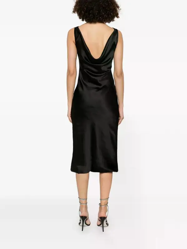 Norma Kamali Drape-neck Midi Dress