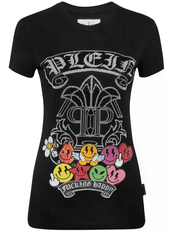 Philipp Plein Embroidered T-shirt - Black