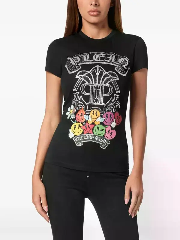 Philipp Plein Embroidered T-shirt - Black