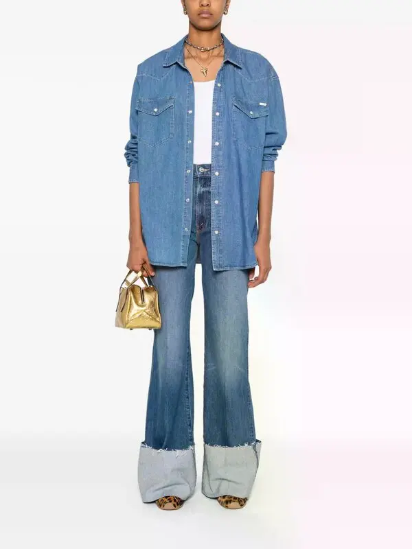 MOTHER The Hustler Roller Heel Cuff Fray Jeans