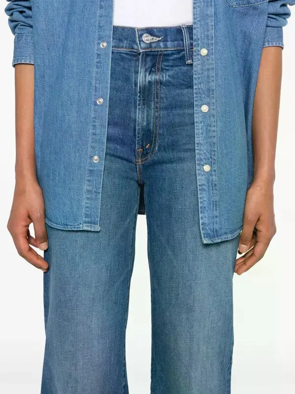 MOTHER The Hustler Roller Heel Cuff Fray Jeans