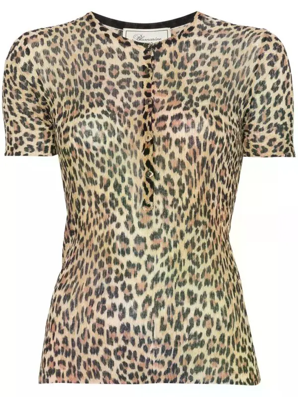 Blumarine Leopard-print T-shirt