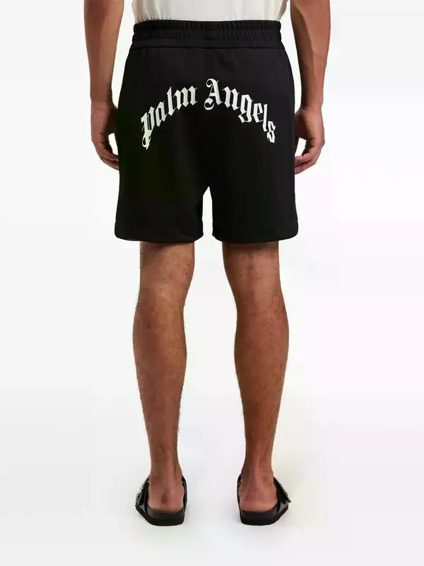 Palm Angels Logo Track Shorts - Black