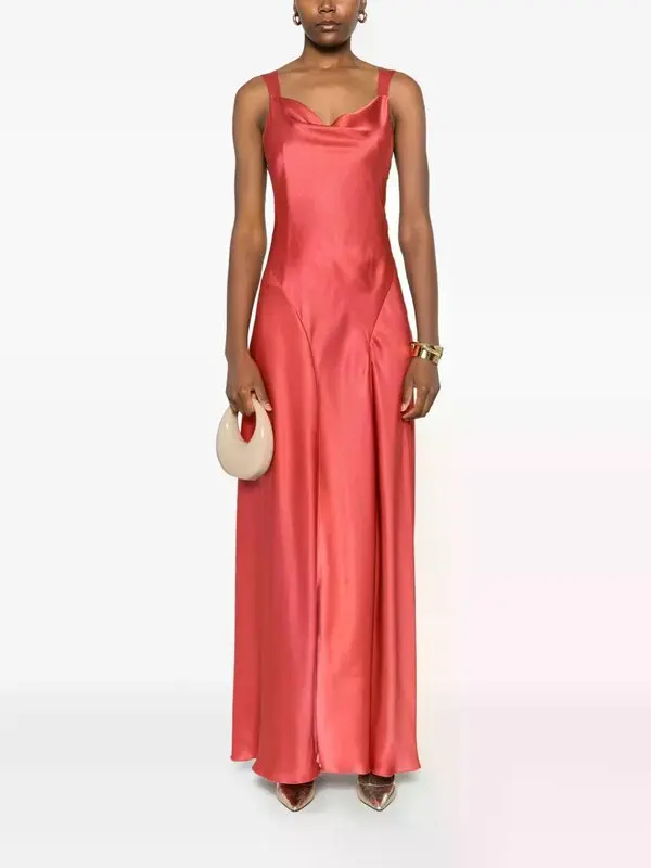 Alberta Ferretti Cut-out Gown - Pink