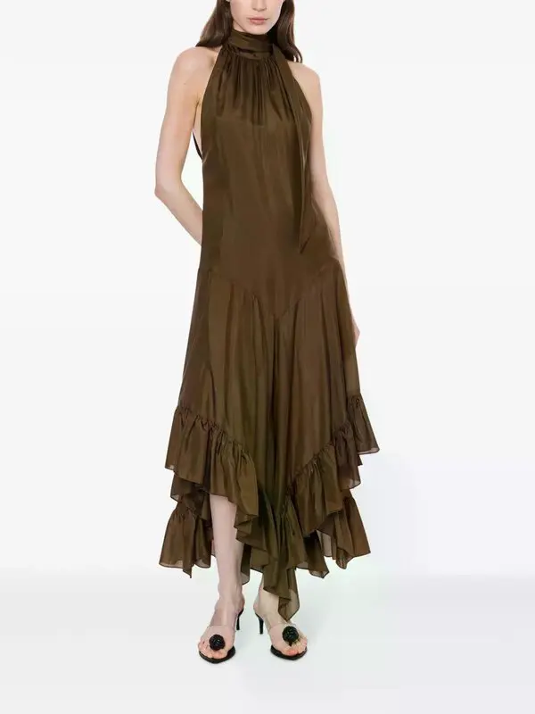 Philosophy Di Lorenzo Serafini Silk Halterneck Dress