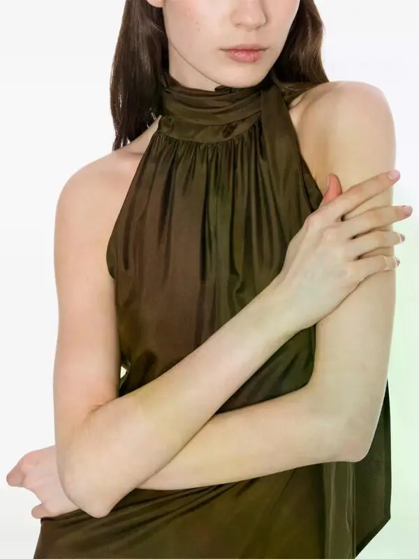 Philosophy Di Lorenzo Serafini Silk Halterneck Dress