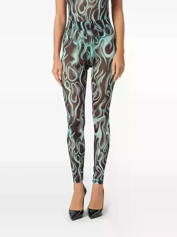 Philipp Plein Flame Leggings - Black