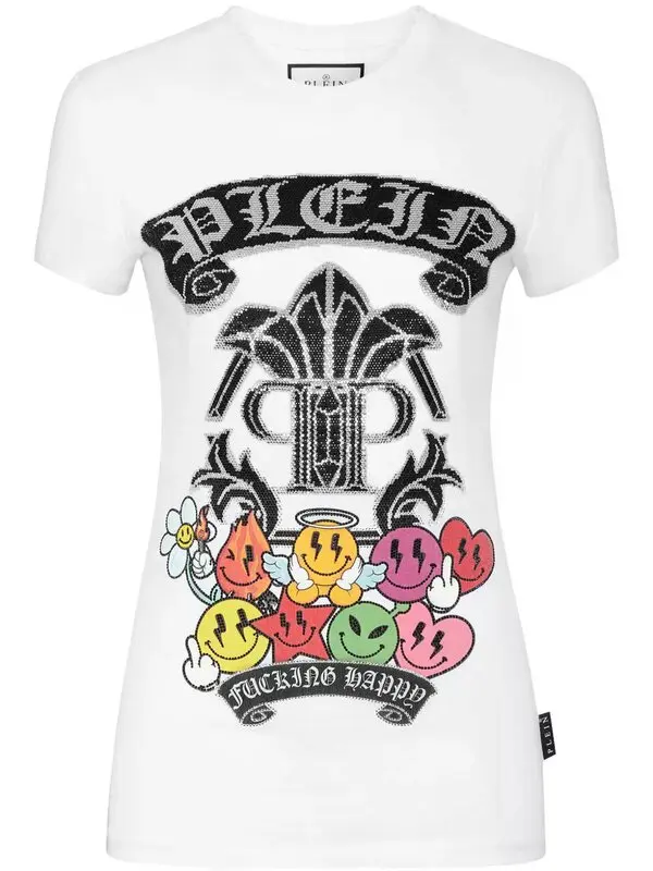 Philipp Plein Rhinestone T-shirt - White