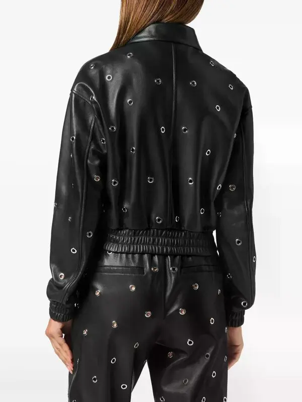 Philipp Plein Eyelet-detailing Bomber Jacket