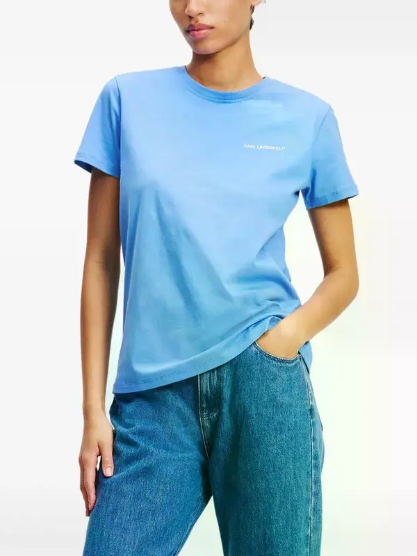 Karl Lagerfeld Logo-embroidered T-shirt