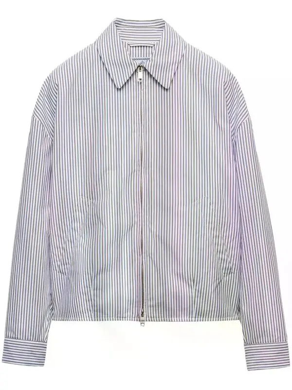 Prada Striped Poplin Blouson Jacket