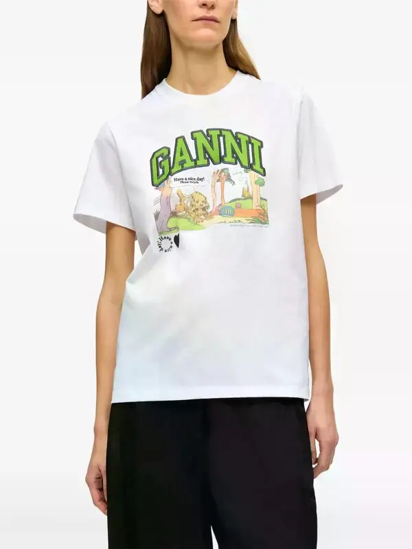 GANNI Printed T-shirt