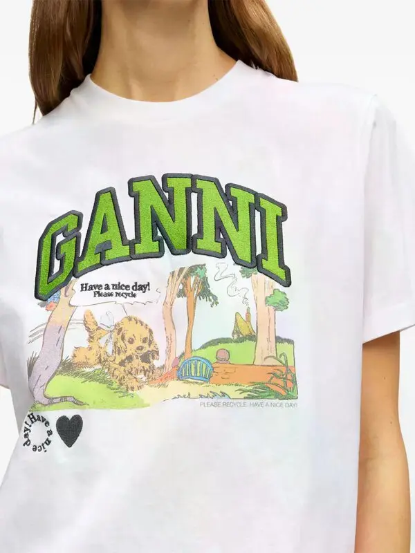 GANNI Printed T-shirt