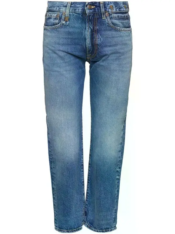 R13 Cropped Straight Leg Jeans
