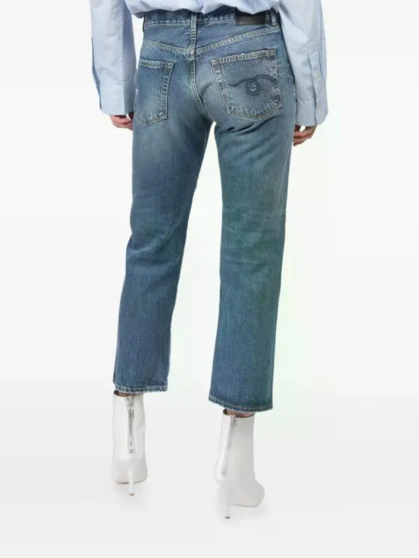 R13 Cropped Straight Leg Jeans