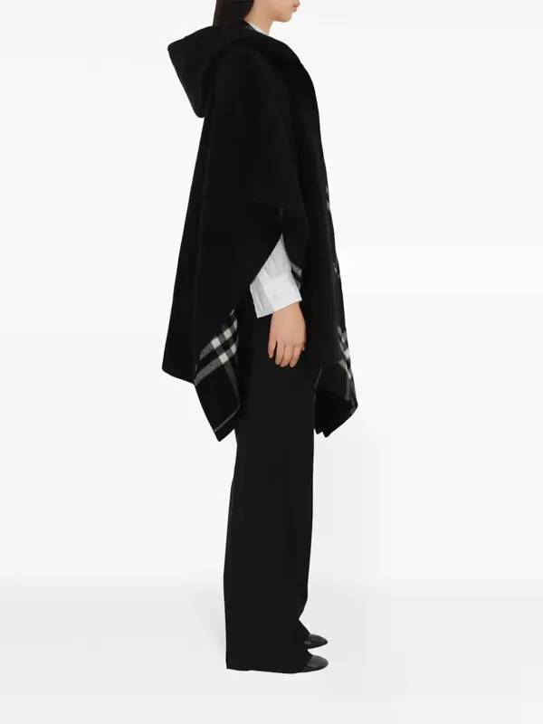 Burberry Reversible Cashmere Cape - Black